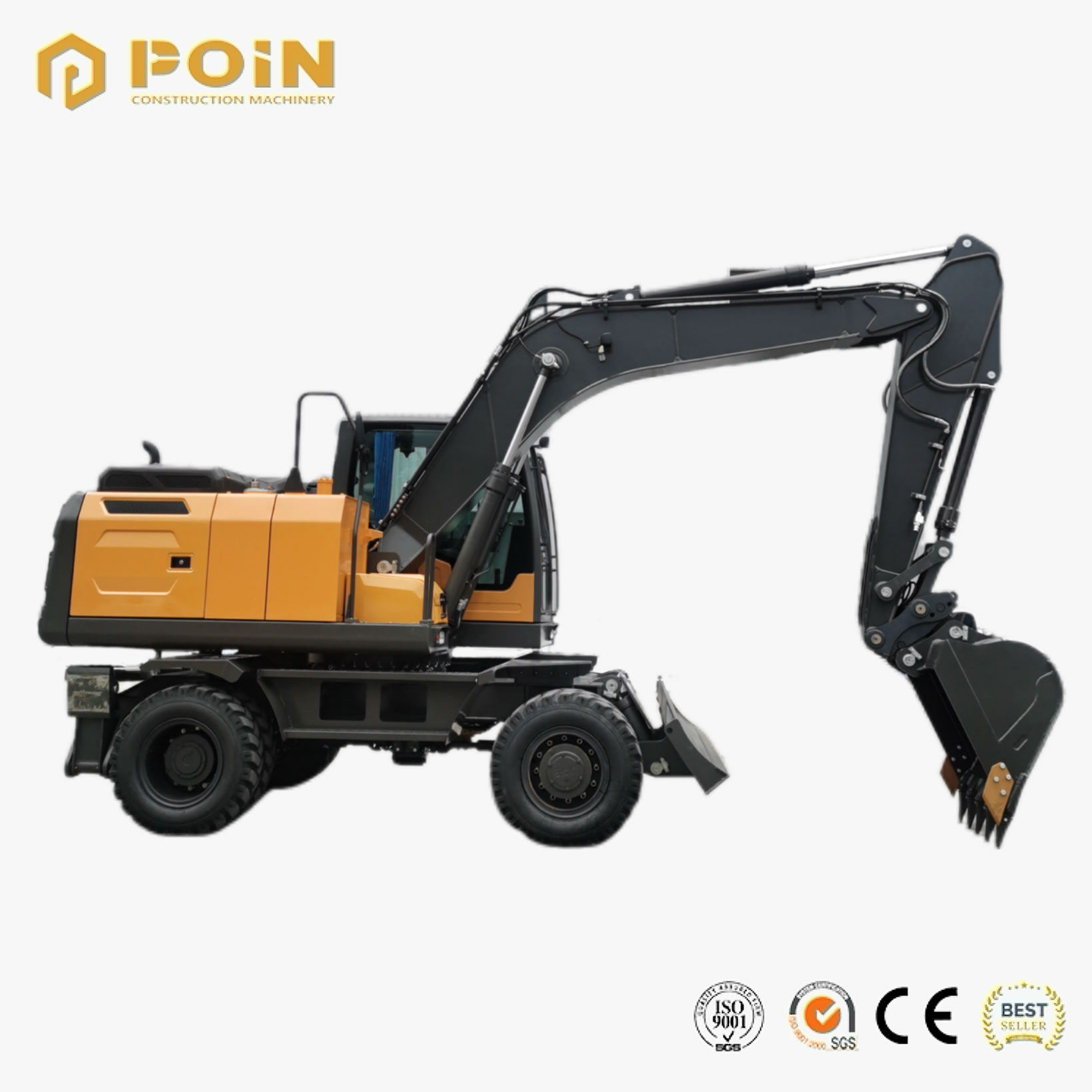 PE9150 15000kg Robust High Efficiency Wheel Excavator - POIN